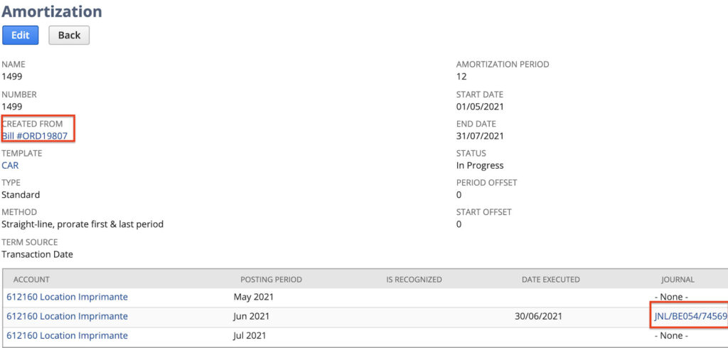 Get Prepaid Expense Amortization for Accounting